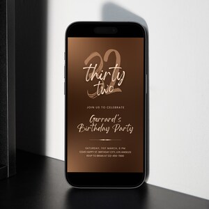 Editable Shades of Brown Birthday Invitation, Printable All Brown ...