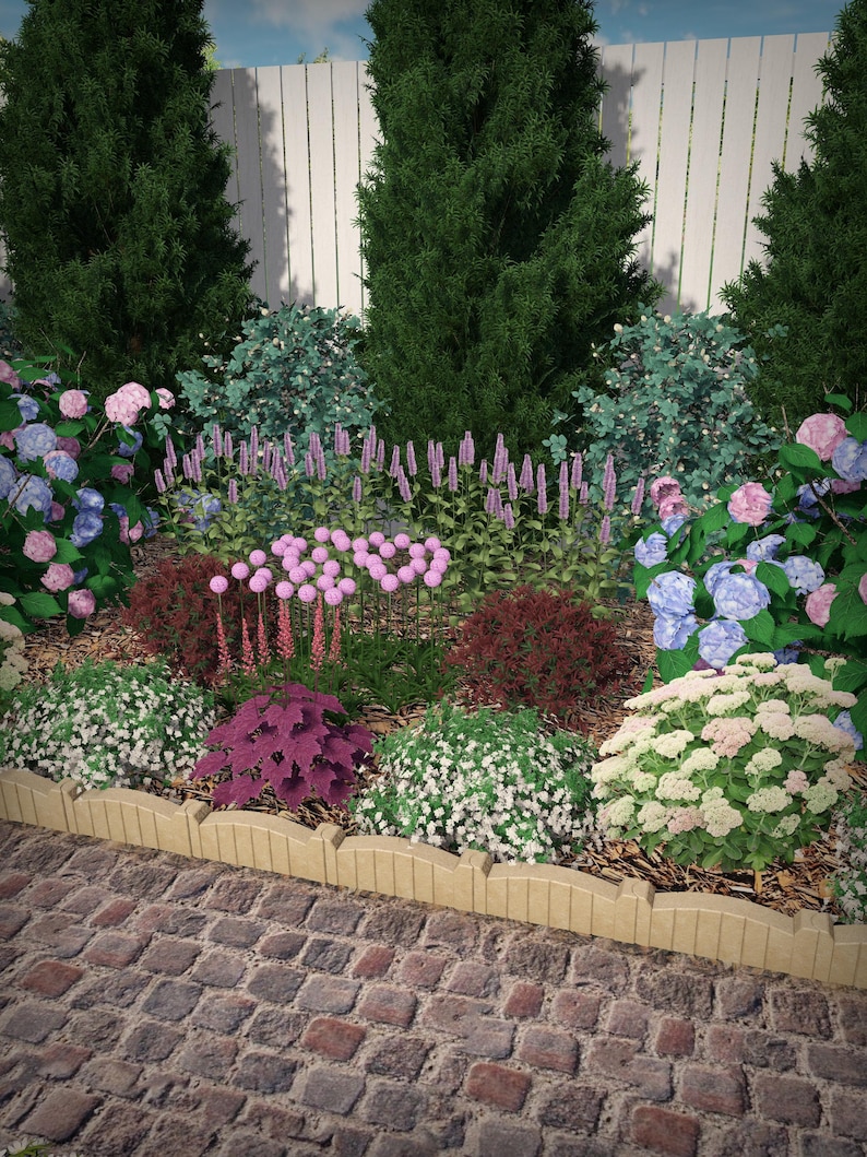 Hydrangea Garden Planting Plan for Pathways or Borders : Zones 5-9 ...