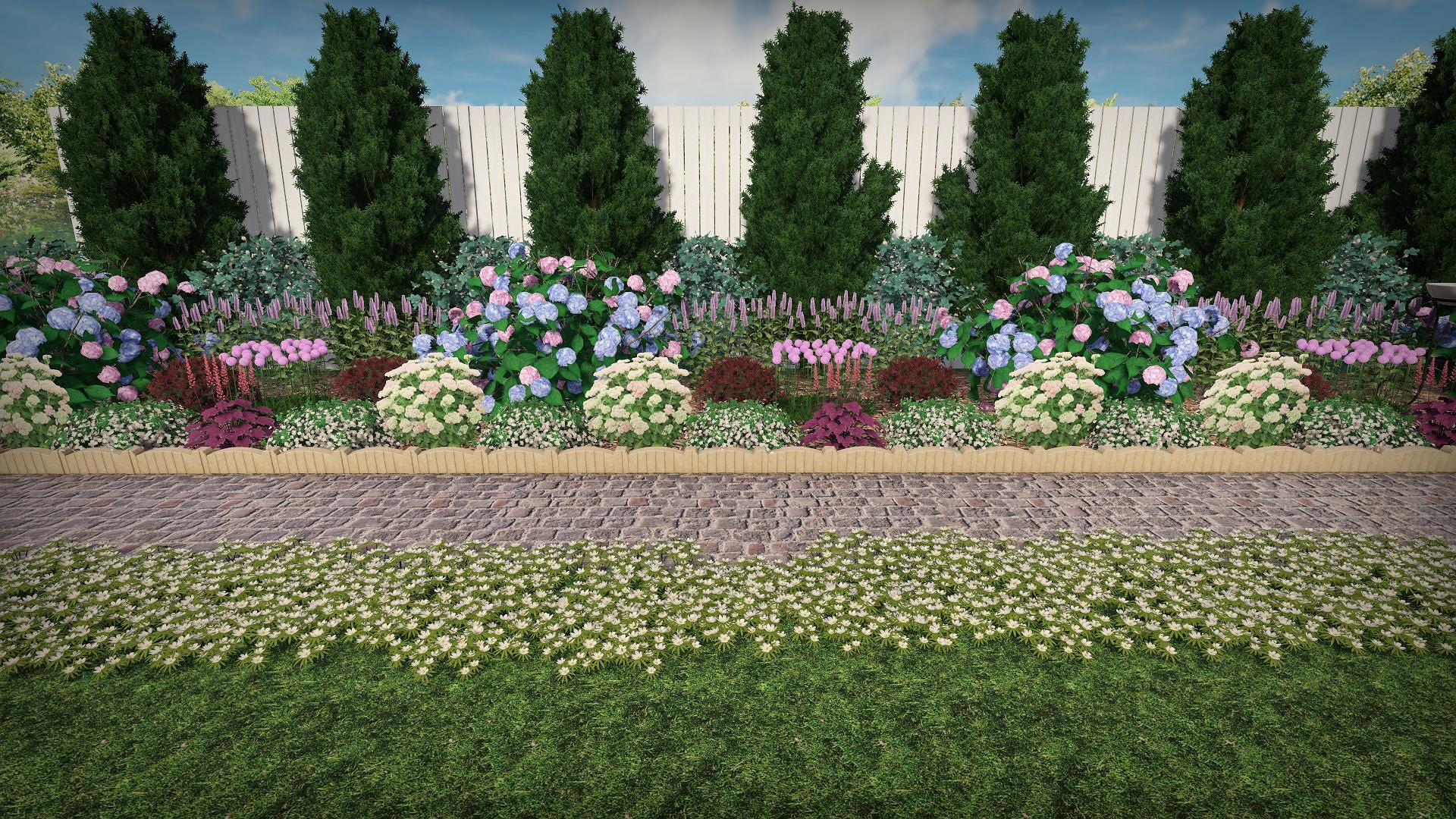 Hydrangea Garden Planting Plan for Pathways or Borders : Zones 5-9 ...
