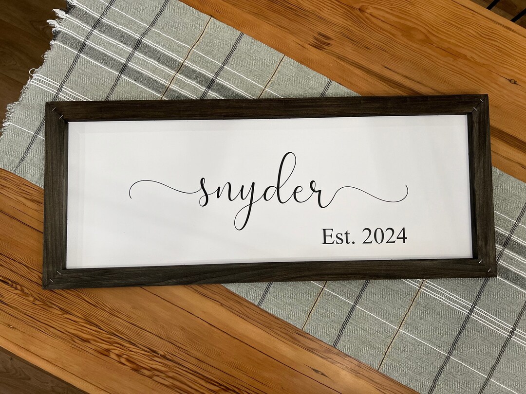 Custom Sign, Rectangle Wooden Sign, 36 X 15 Inches. Hardware Attached ...