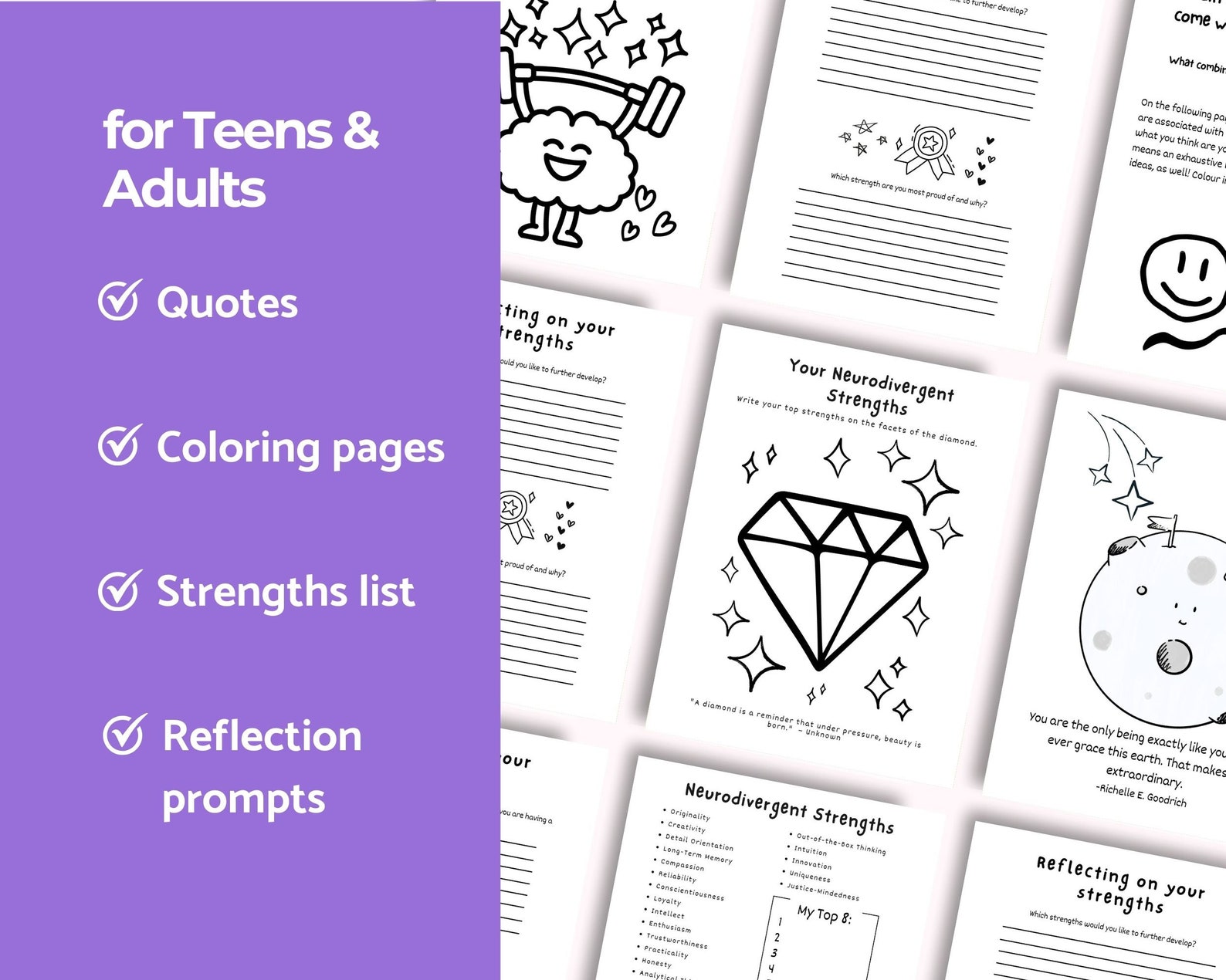 Neurodiversity-affirming Strengths Workbook for Autistic And/or ADHD ...