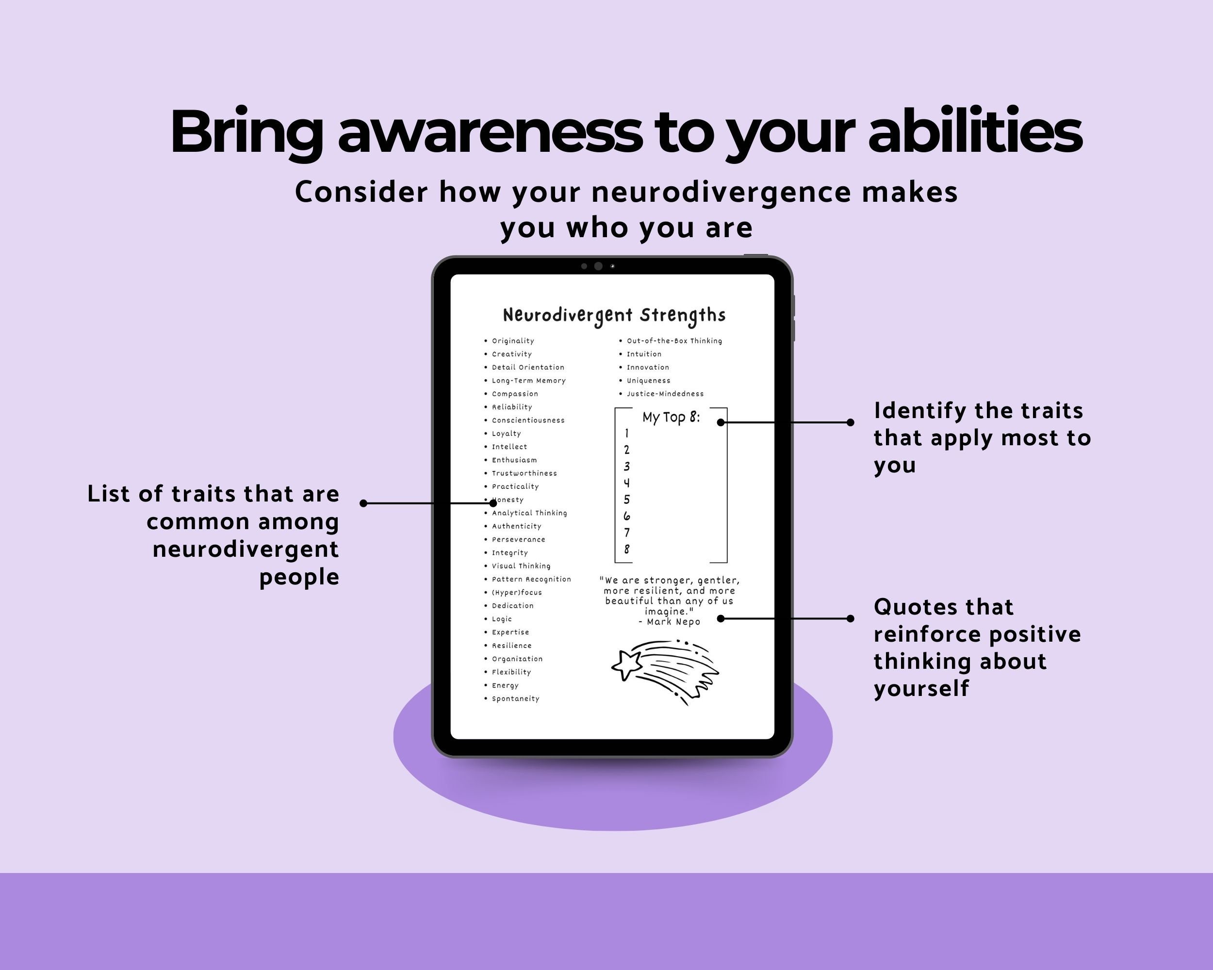 Neurodiversity-affirming Strengths Workbook for Autistic And/or ADHD ...
