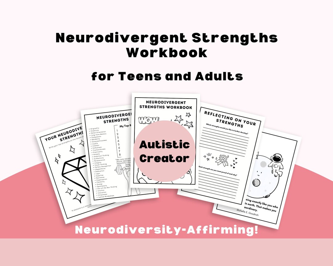 Neurodiversity Affirming Workbook for Teens & Adults, Printable Self ...