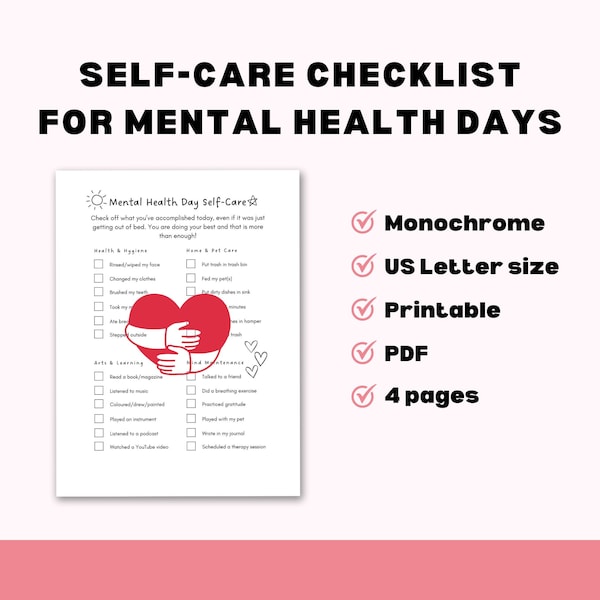 Mental Health Checklist Printable - Etsy