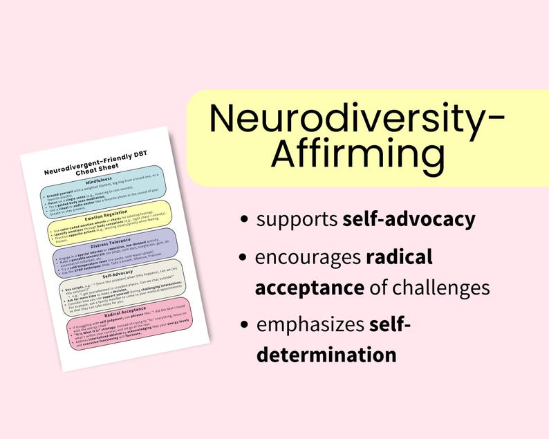 Neurodivergent-friendly DBT Cheat Sheet, Printable Dialectical Behavior ...