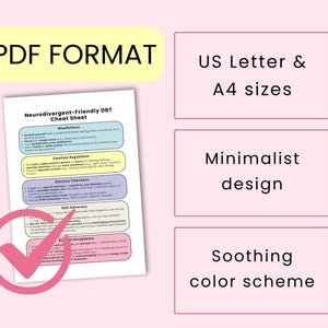 Neurodivergent-friendly DBT Cheat Sheet, Printable Dialectical Behavior ...