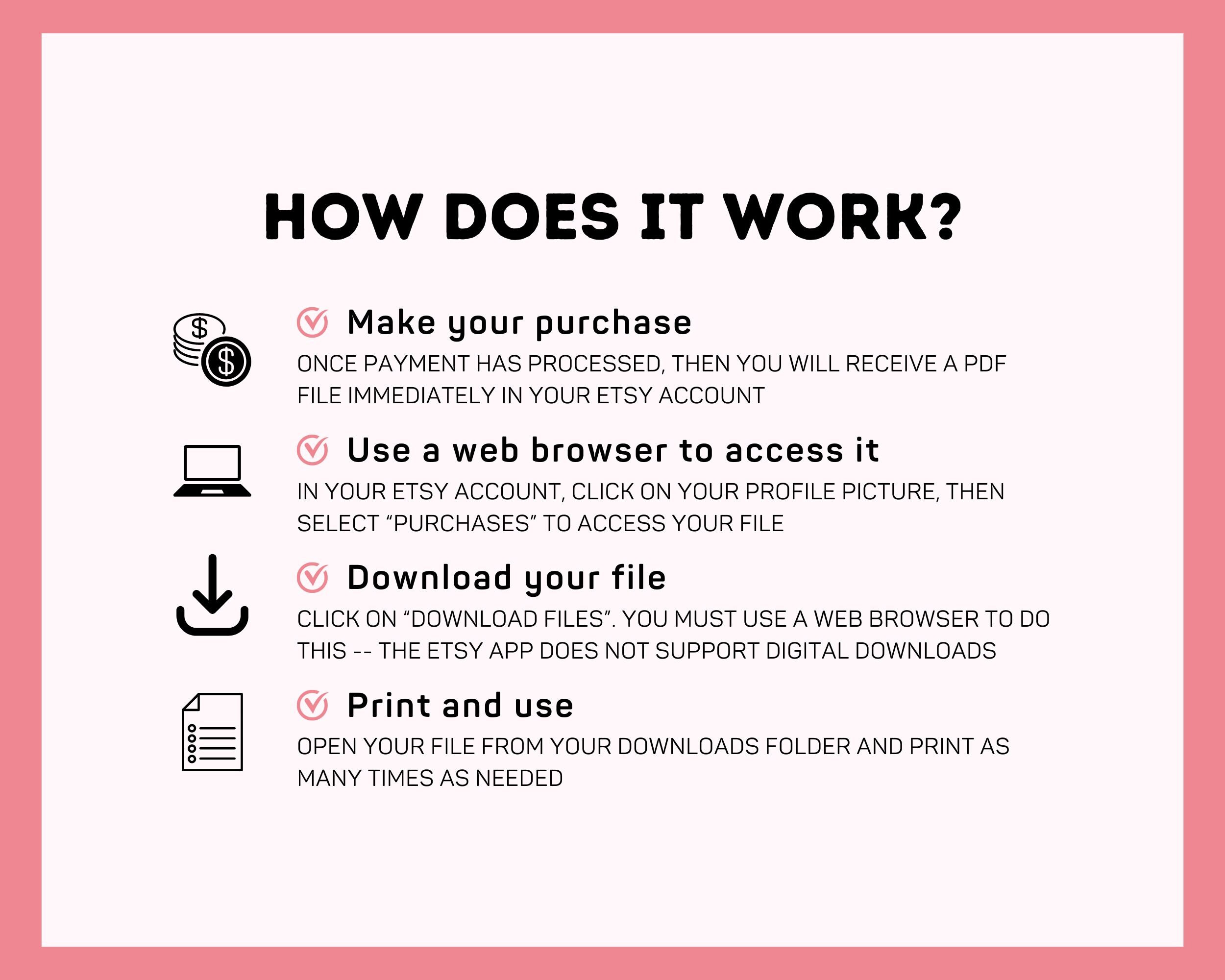 ADHD Meal Planner, Executive Dysfunction Food Template, Printable ...
