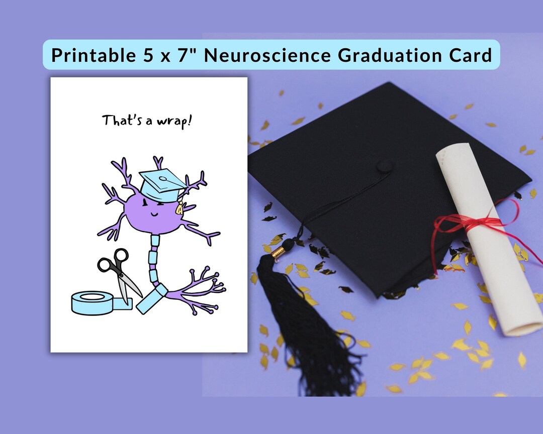 Funny Neuroscience Graduation Card: Neuron Pun (printable PDF) - Etsy