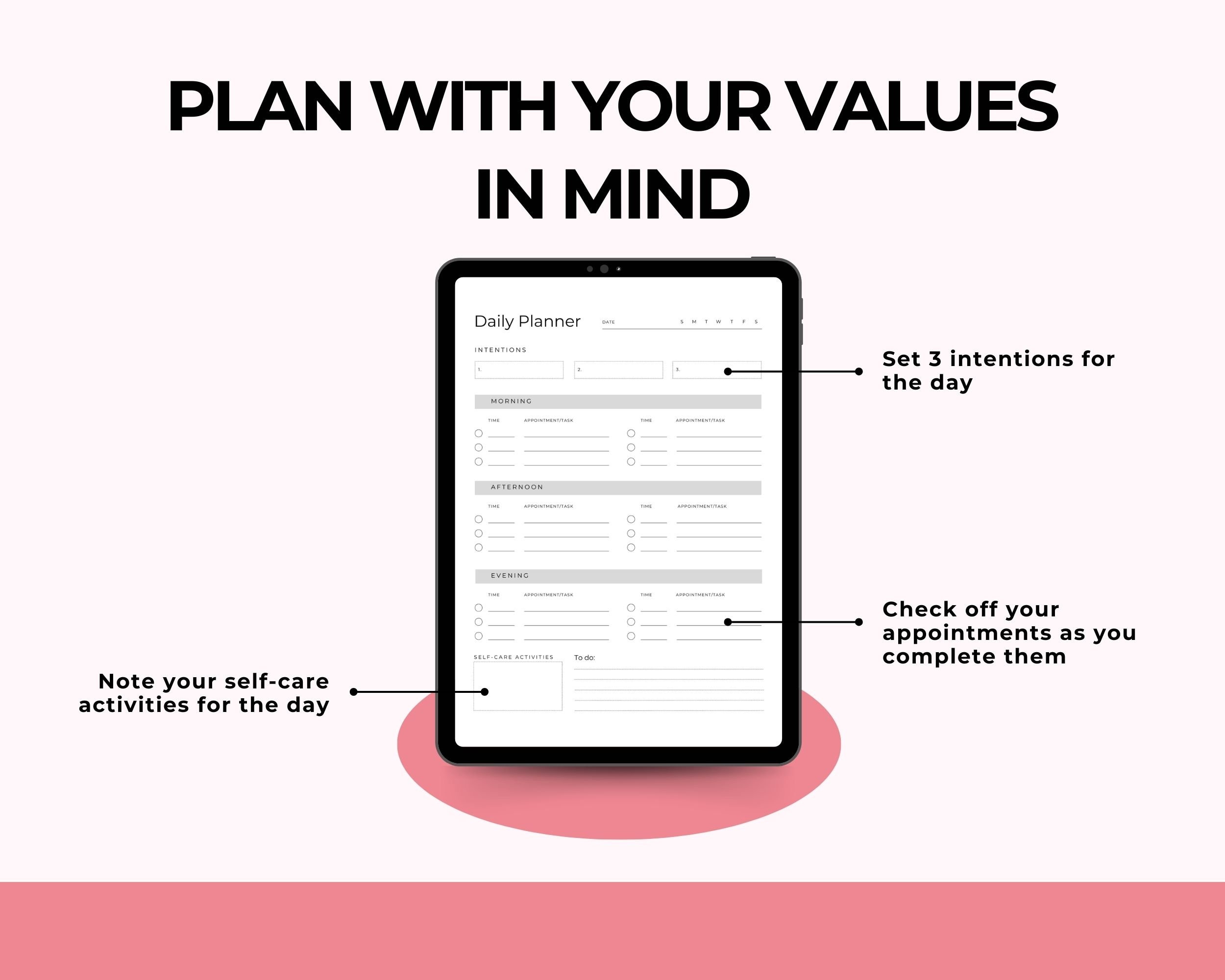 Visually Organized Day Planner, Printable Schedule for Morning ...