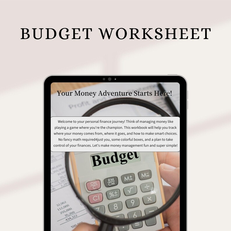 Budget Worksheet Printable | Monthly Budget Planner PDF | Expense ...