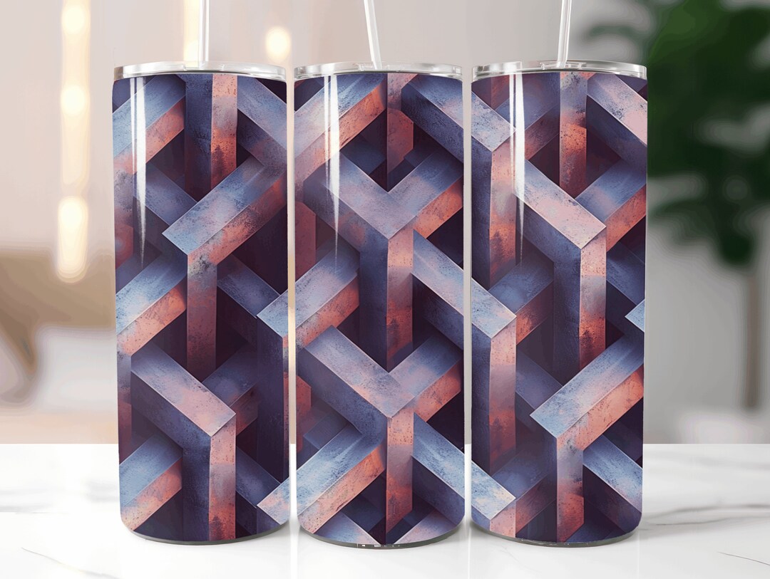 Geometric Pattern Art Tumbler Designs 20 Oz Skinny Tumbler Template ...
