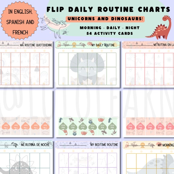Printable Interactive Routine Chart - Etsy