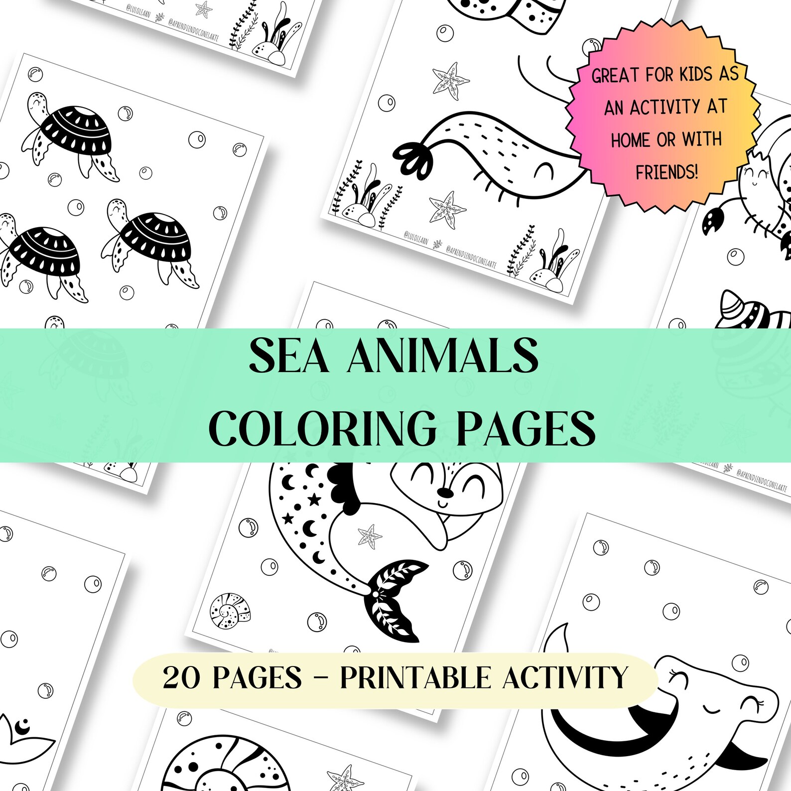 Cute Sea Animals Coloring Pages | Sea Animals Coloring Pages | Fun at ...