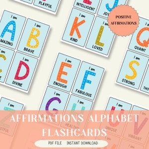 Affirmation Alphabet Flashcards - Affirmation Cards for Learning ABC ...