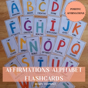 Affirmation Alphabet Flashcards - Affirmation Cards for Learning ABC ...