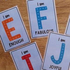 Affirmation Alphabet Flashcards - Affirmation Cards for Learning ABC ...