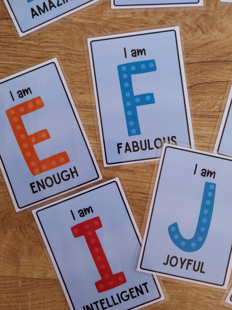 Affirmation Alphabet Flashcards - Affirmation Cards for Learning ABC ...