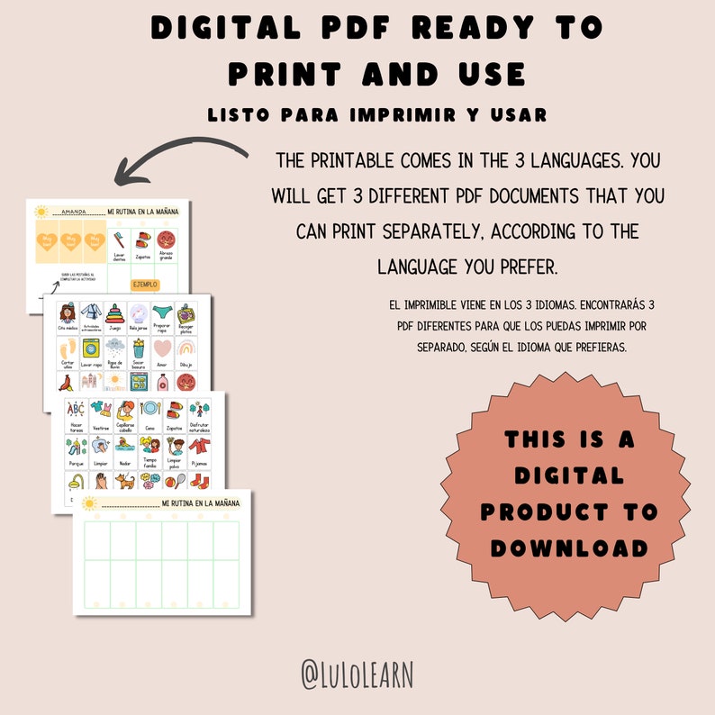 Bundle Kids Daily Routine Charts,routine Flip Chart,interactive Chore ...
