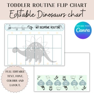 Toddler Bedtime Routine Chart Editable and Printable With Unicorns and ...