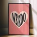 Weirdo Print Radiohead Creep Cute Goth Poster Quirky Heart Wall Art ...