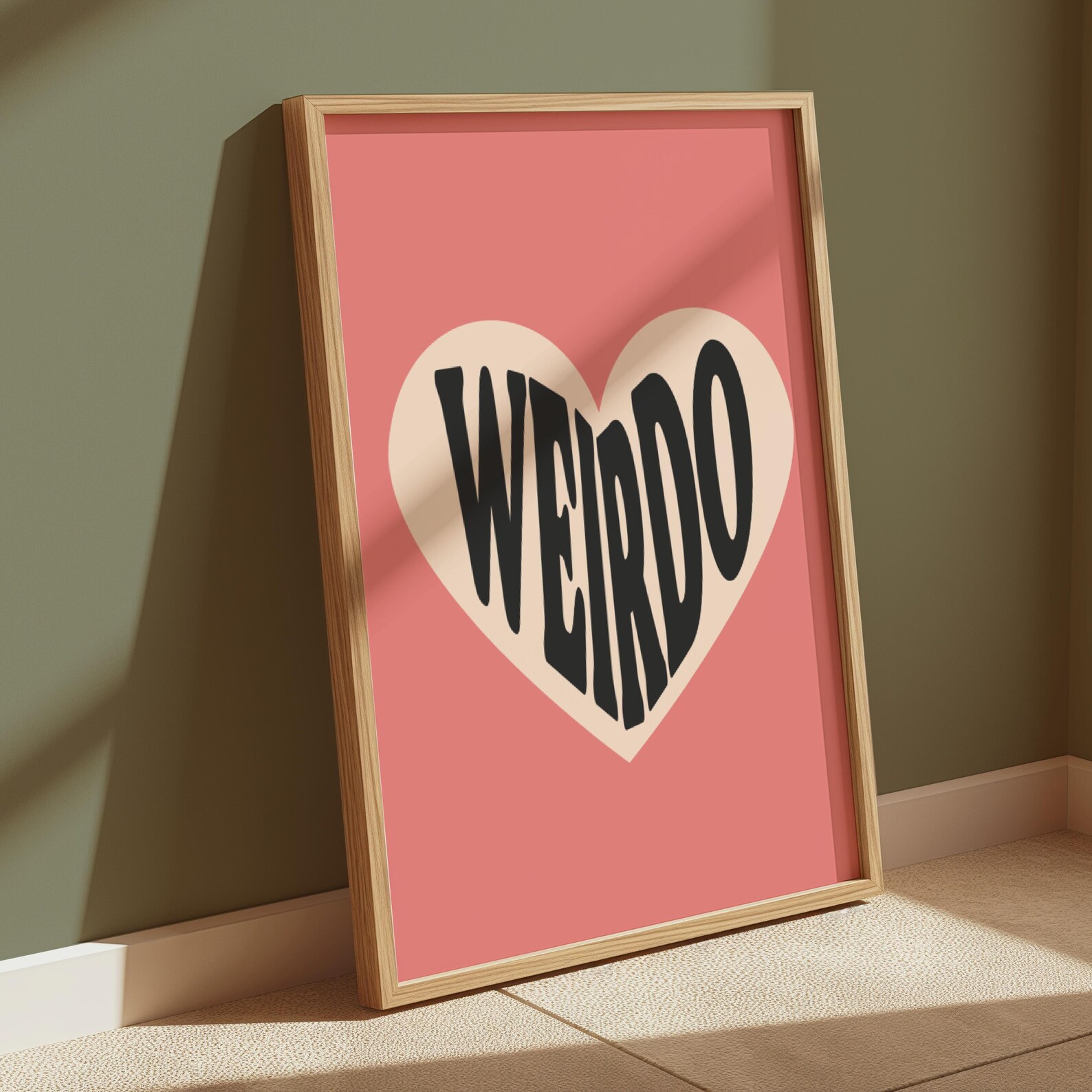 Weirdo Print Radiohead Creep Cute Goth Poster Quirky Heart Wall Art ...