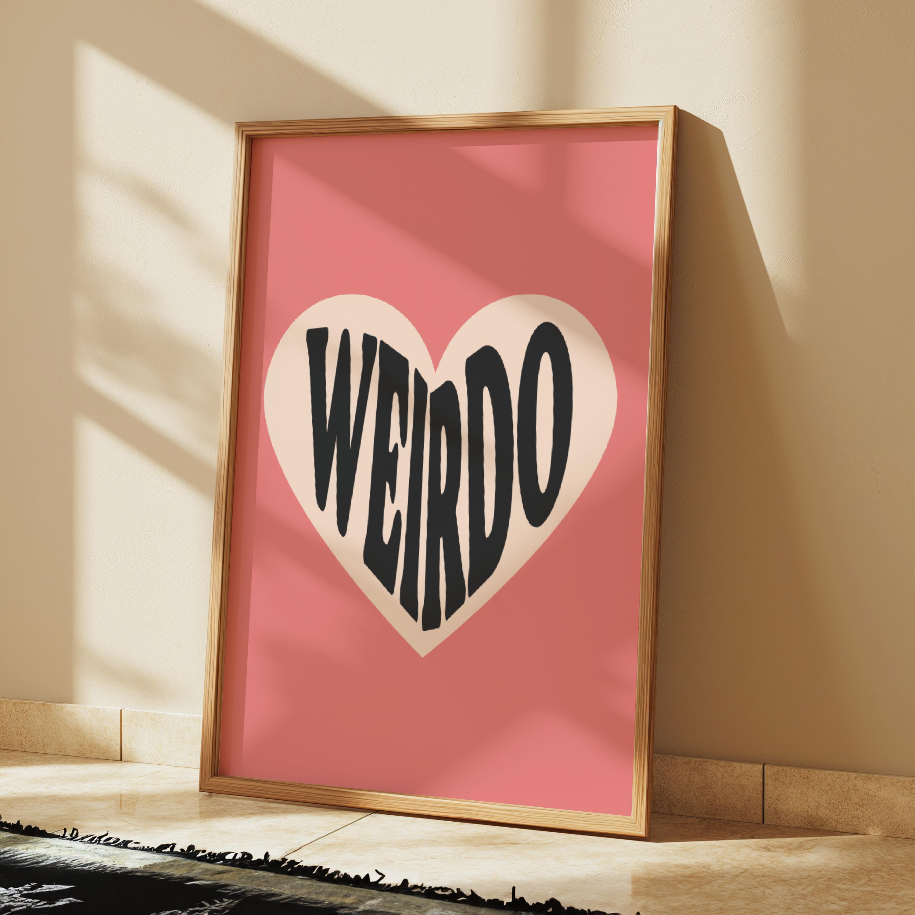 Weirdo Print Radiohead Creep Cute Goth Poster Quirky Heart Wall Art ...