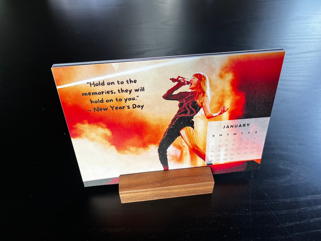 TAYLOR SWIFT ERAS Tour Calendar Desk Easel 2024 Calendar Size 5x7 ...