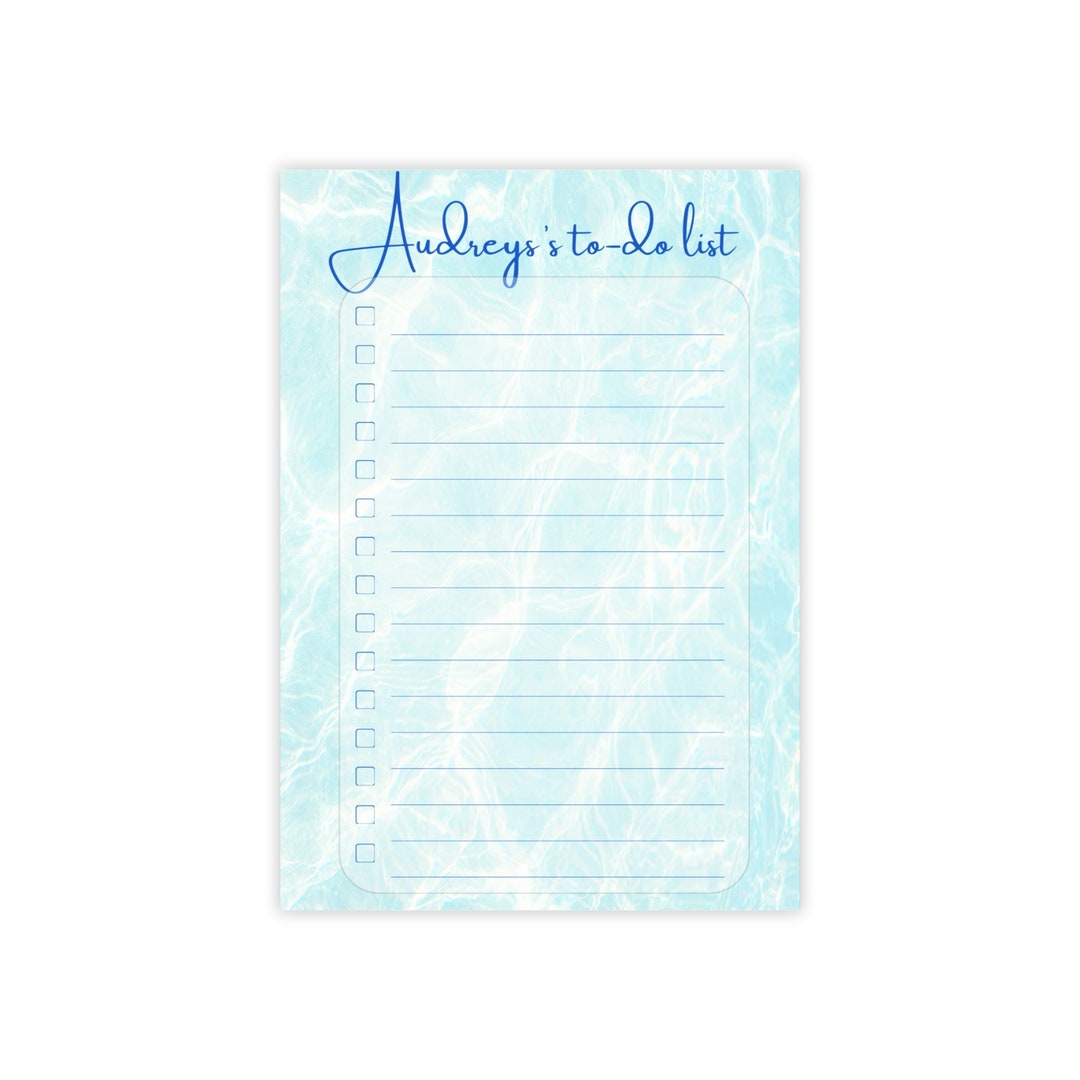 Personalized to Do List Notepad Ocean Theme Custom to Do Notepad ...