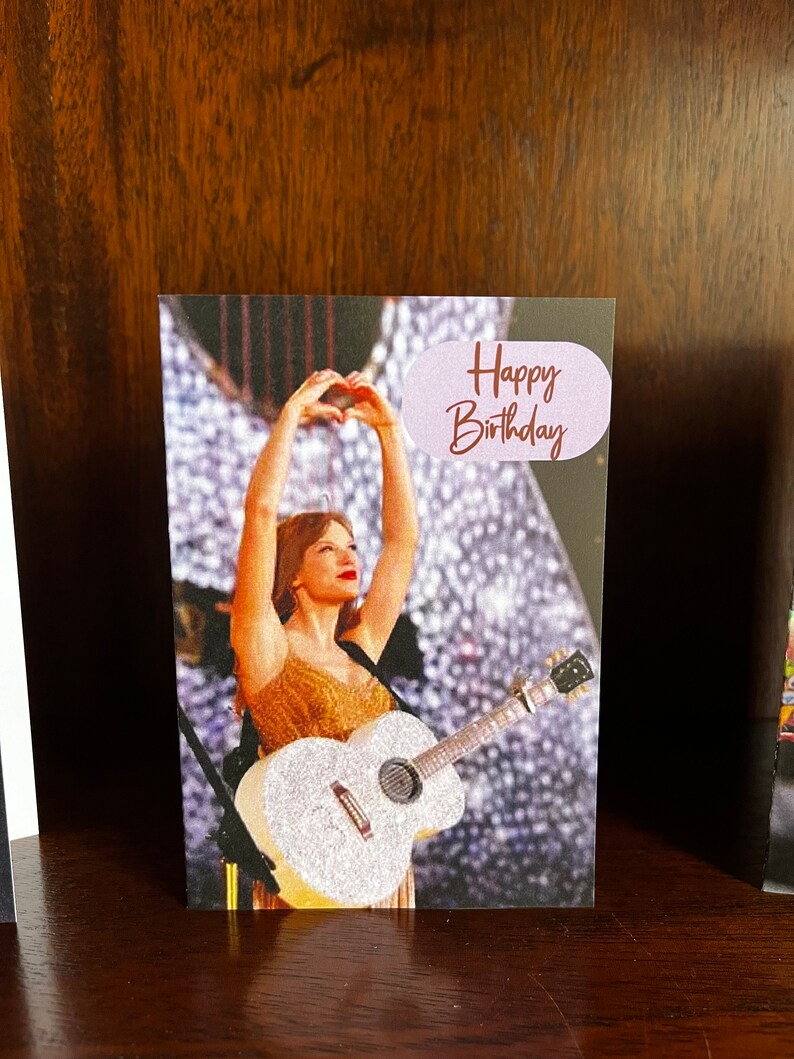 Taylor Swift Inspired Birthday Cards Set Hand Heart Cards 4 Designs ...