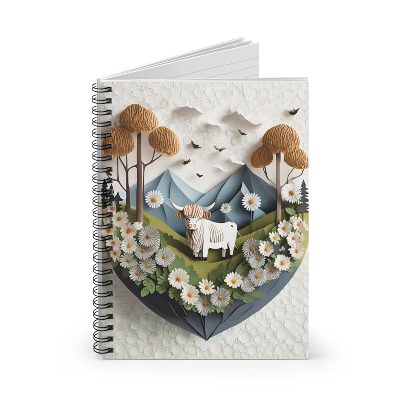 Highland Cow, Calf, Floral, Flowers, Farmhouse, Rustic, Scottish ...