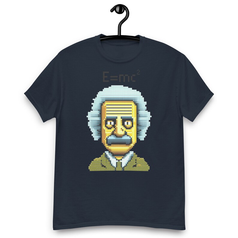 Pixel Art Einstein Men's Classic Tee by Pinkfroggy - Etsy