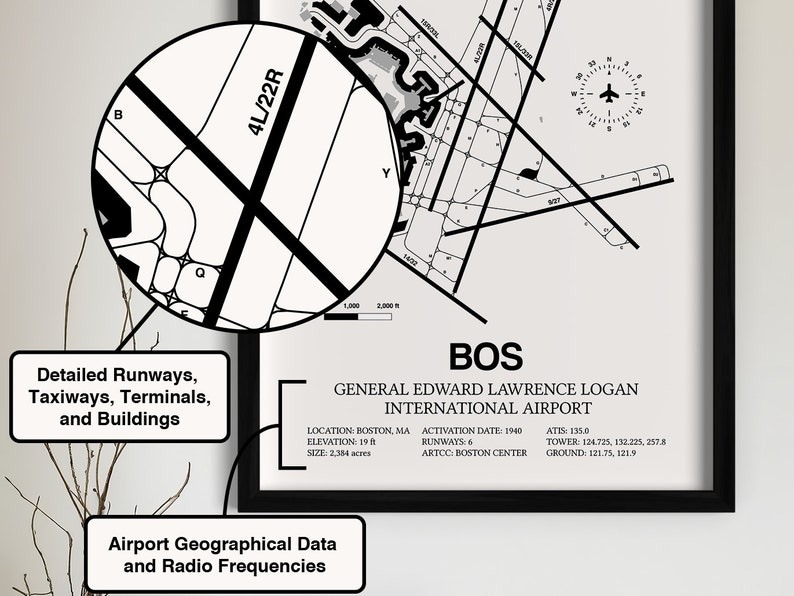 BOS Airport Map, General Edward Lawrence Logan International Airport ...