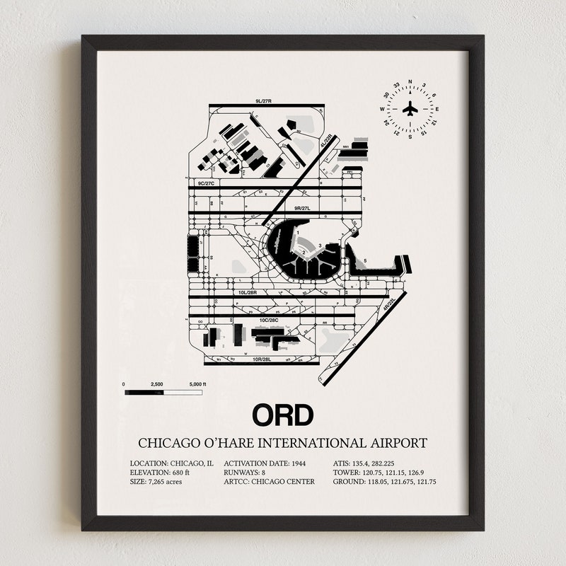 Airport Runway Map - Etsy