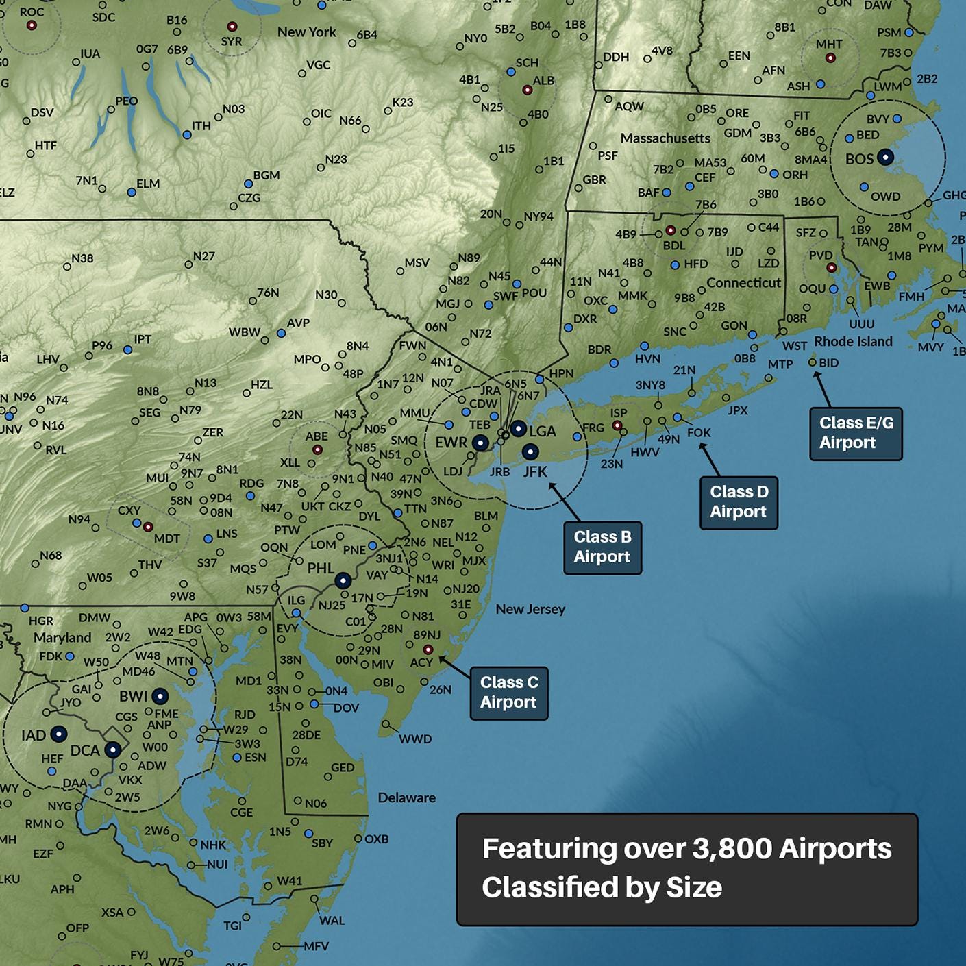 United States Airports Push Pin Map - Etsy