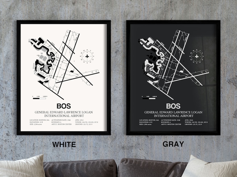 BOS Airport Map, General Edward Lawrence Logan International Airport ...