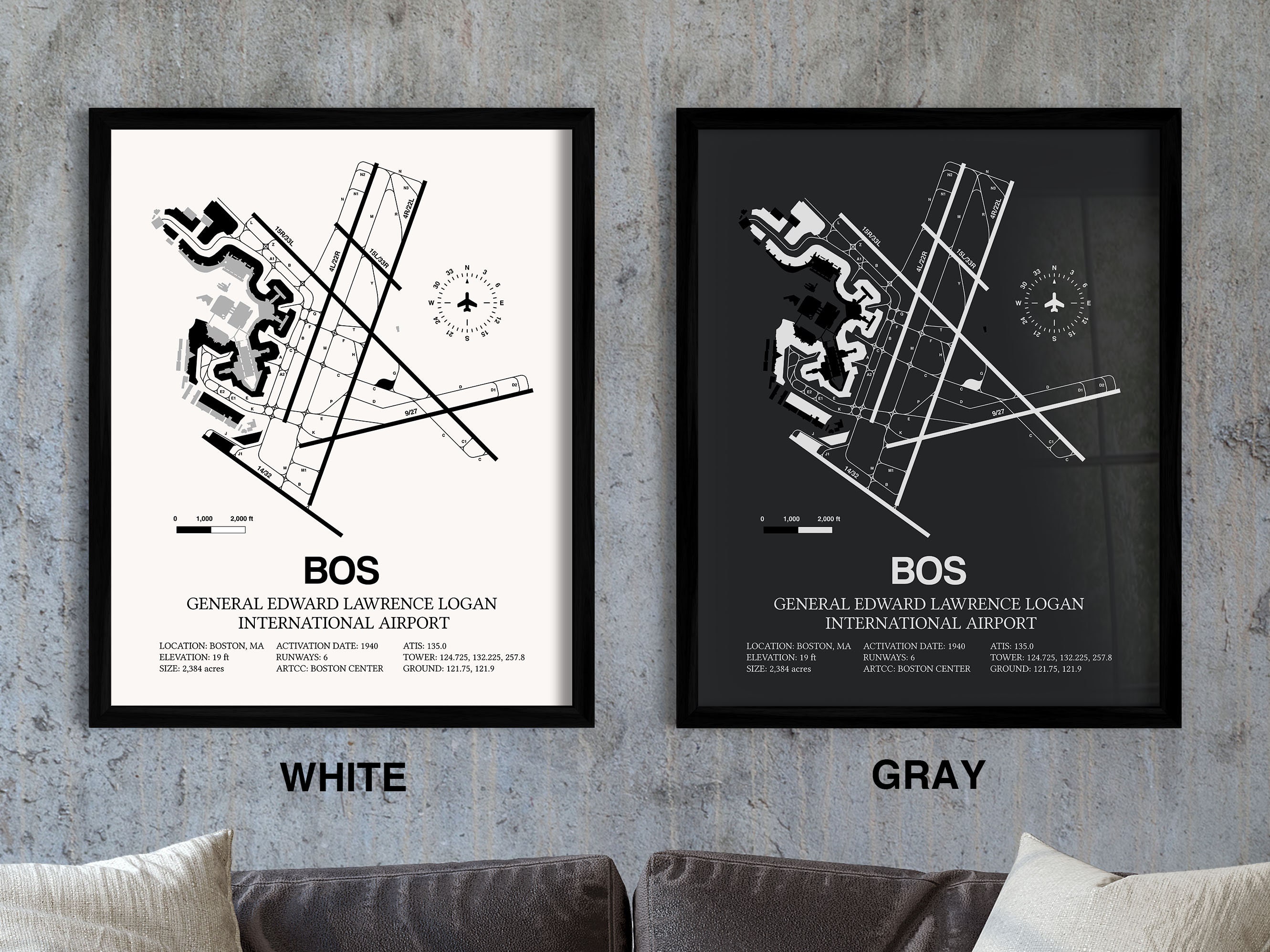 BOS Airport Map, General Edward Lawrence Logan International Airport ...