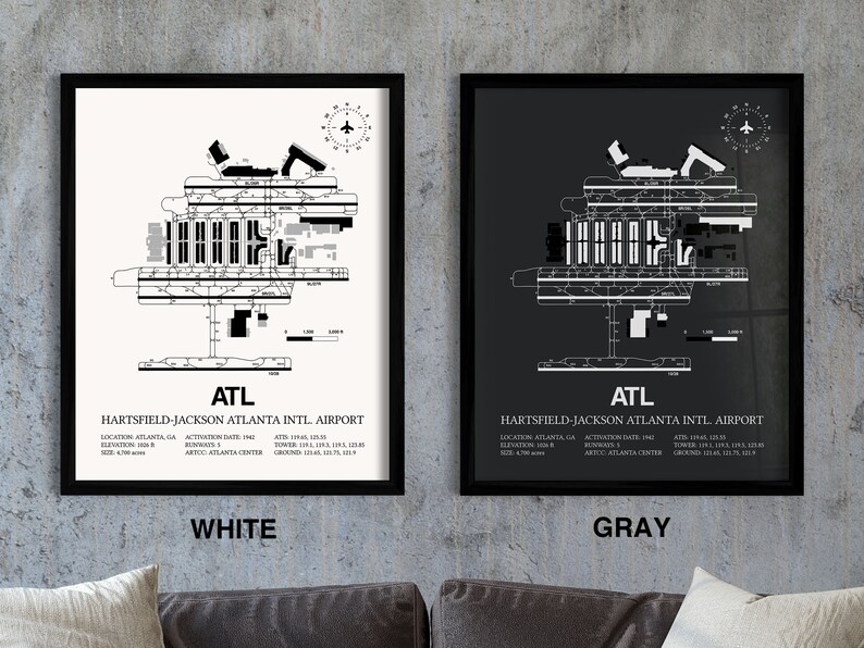 ATL Airport Map, Hartsfield-jackson Atlanta International Airport ...