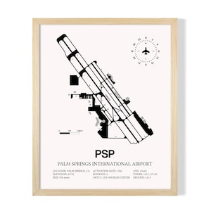 Custom Airport Map, ANY AIRPORT, Customizable Detailed Framed Print ...
