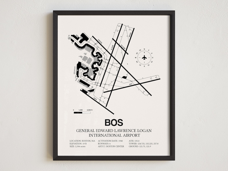 BOS Airport Map, General Edward Lawrence Logan International Airport ...