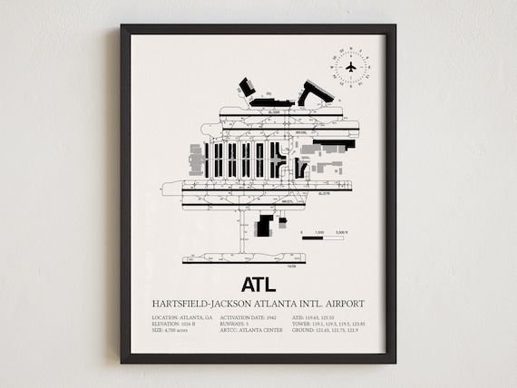 Atlanta Airport Detailed Map International ATL Atlanta International