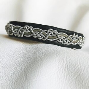 Handmade Sami Bracelet "freja", Reindeer Leather Traditional Cuff ...