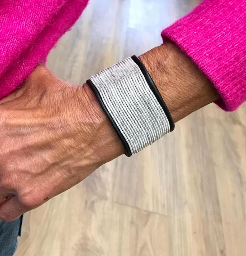 Super Wide Sami Lapland Reindeer Leather Bracelet "sandra", Traditional ...