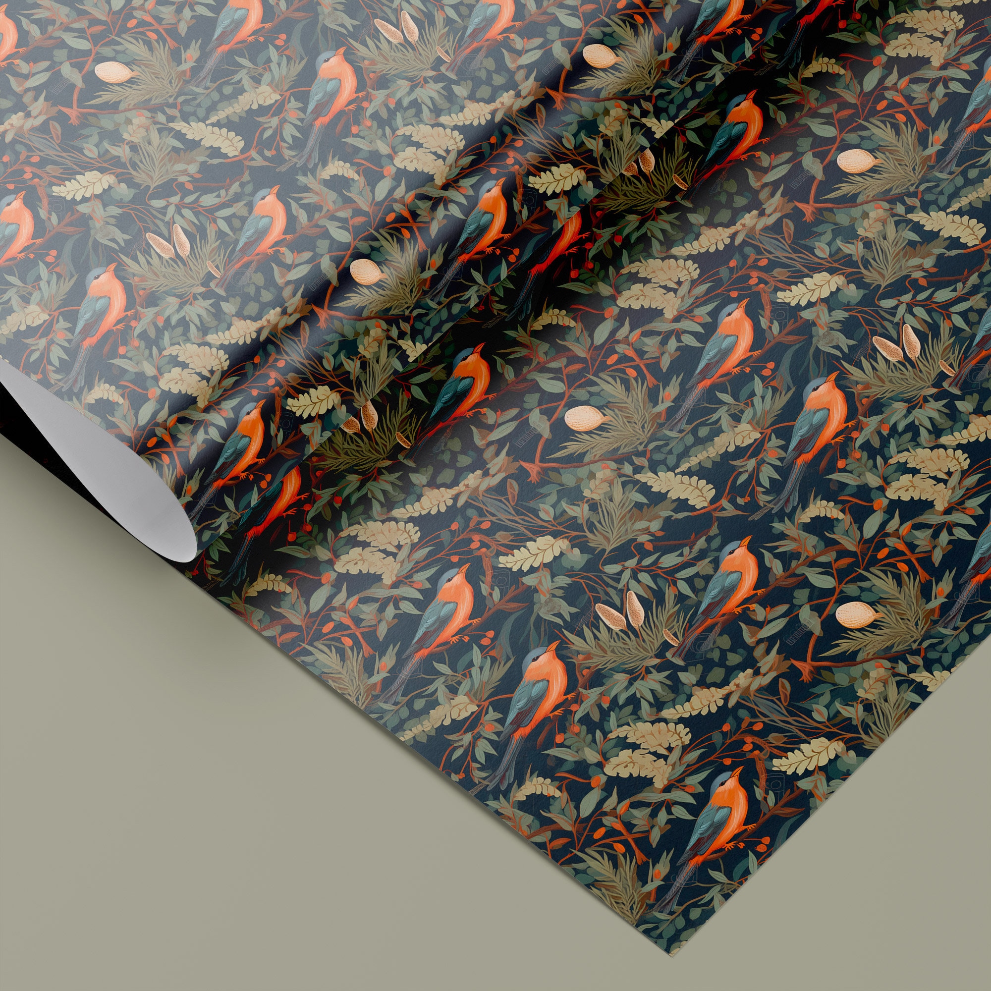 Spring Inspired Wrapping Paper - Chaffinch - Etsy UK