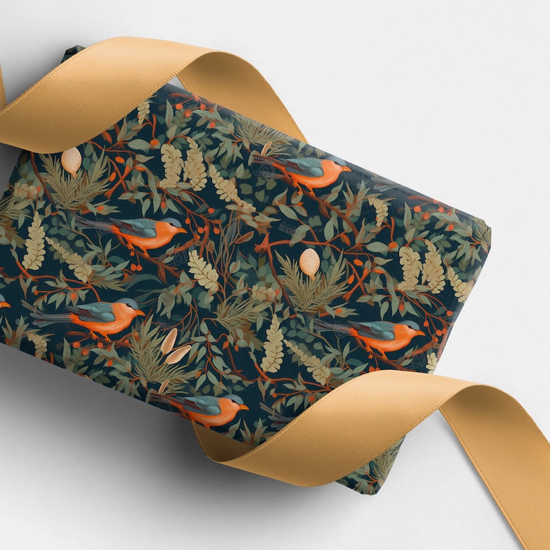 Spring Inspired Wrapping Paper - Chaffinch - Etsy UK