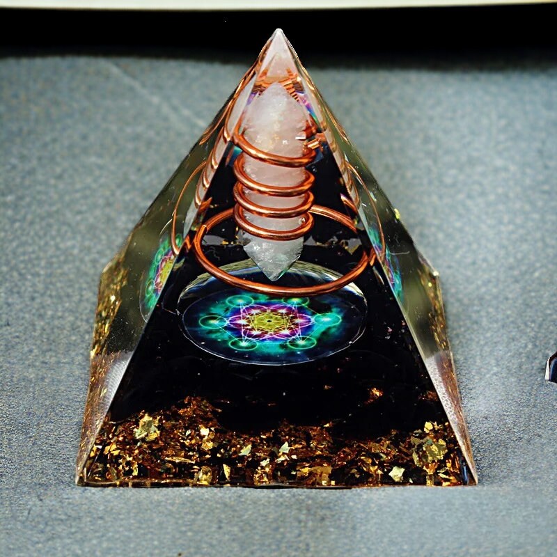 Pyramid Energy Generator Orgonite EMF Protector With Copper-wrapped ...