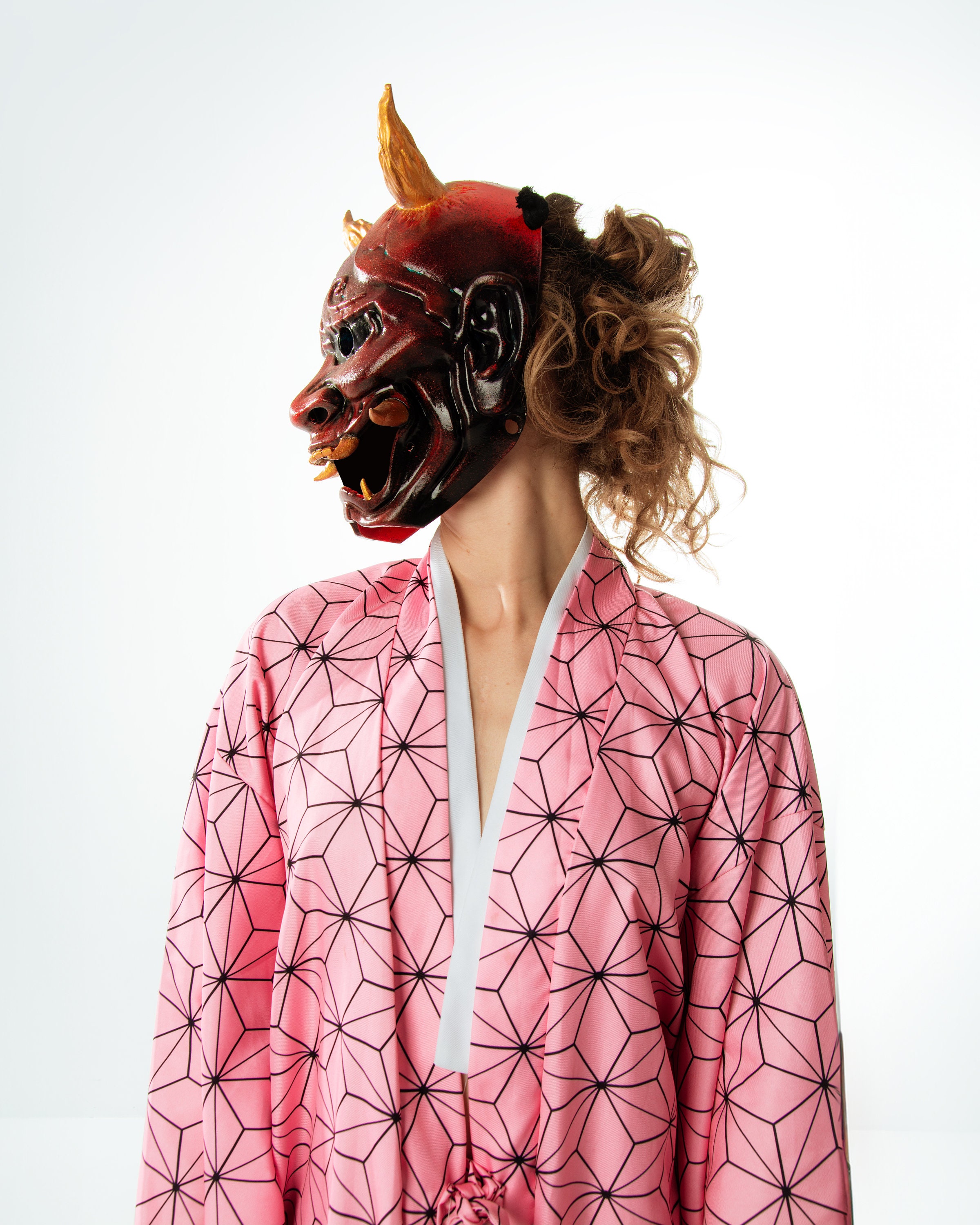 Hannya Mask, Demon Samurai, Cosplay Mask, Halloween Mask, Japanese ...