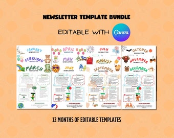 Editable Canva Template-newsletter Template, Editable Newsletter ...