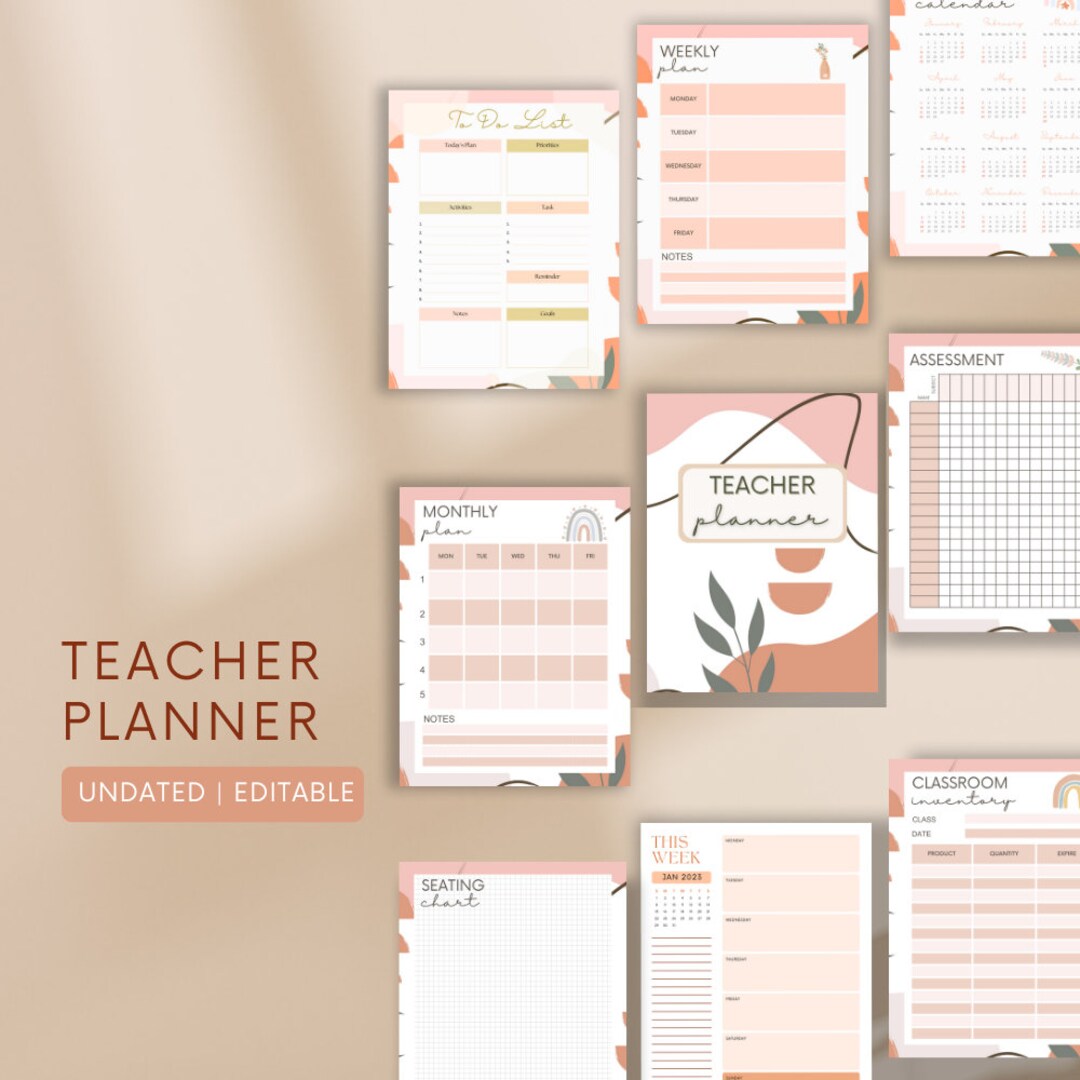 Digital Teacher Planner Lesson Organizer for Educators Customizable ...