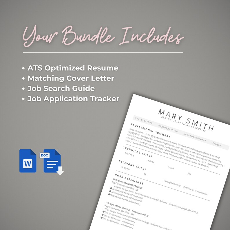 Resume Templates ATS Friendly CV Template Word Curriculum Vitae ...