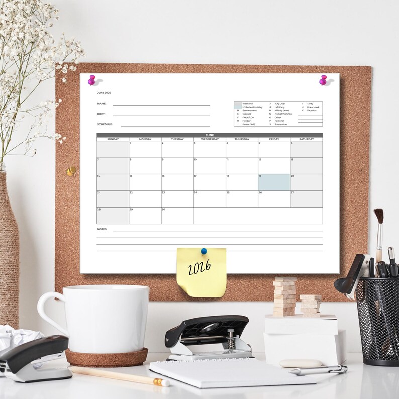 2026 Attendance Tracker Template | Google Sheet Attendance Record ...